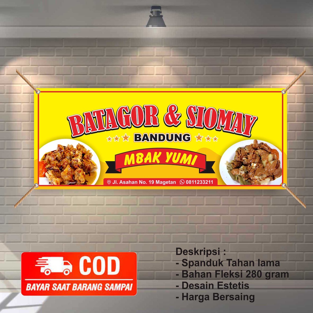 Jual spanduk banner jualan batagor siomay cireng seblak | Shopee Indonesia