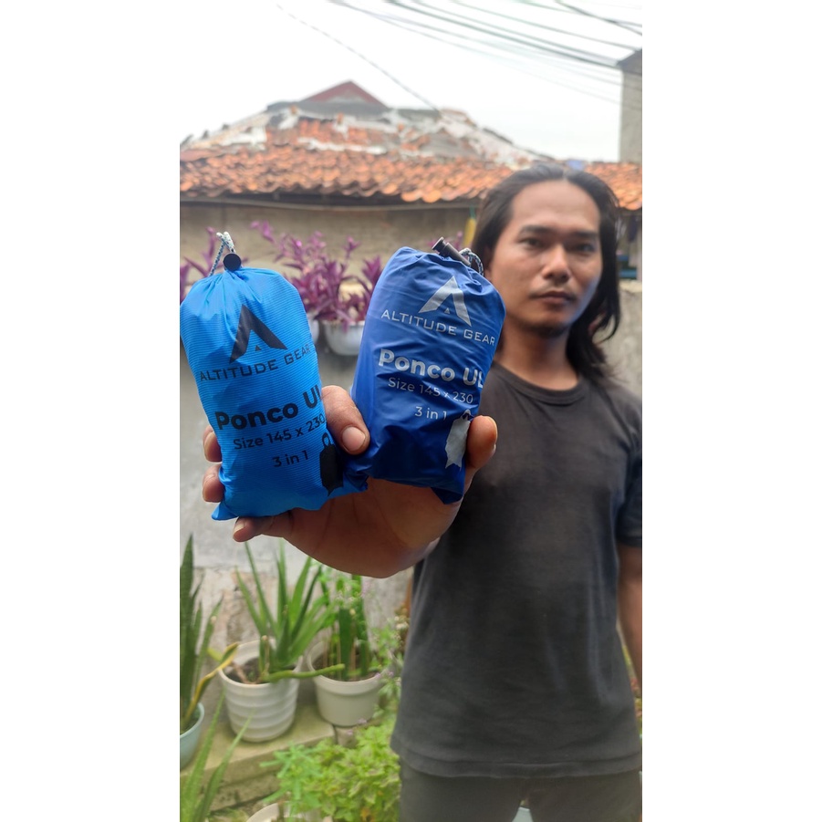 Jual Jas Hujan Poncho Ultralight 3in1 anti tembus Altitude gear 145cm x ...