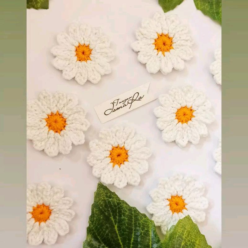 Jual Aplikasi bunga Daisy rajut crochet | Shopee Indonesia