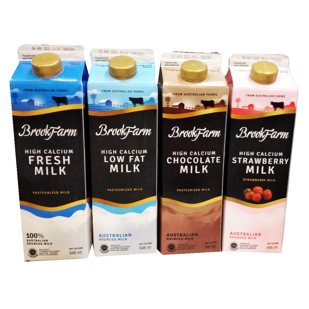 Jual BROOKFARM FRESH MILK PLAIN 945ml | Shopee Indonesia