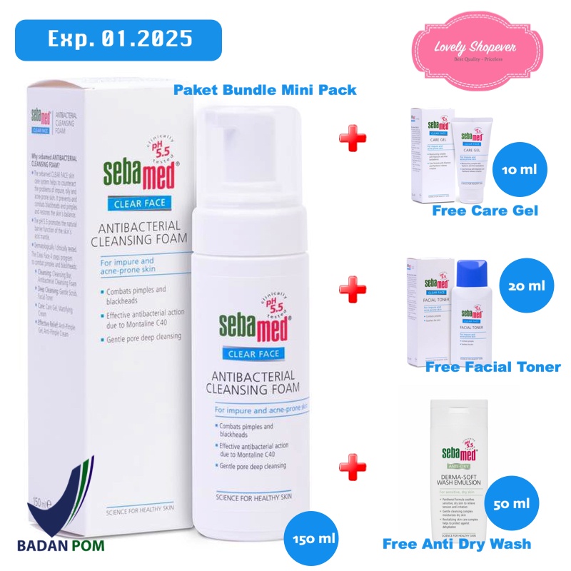 Jual Sebamed Clear Face Antibacterial Cleansing Foam 150ml Anti ...