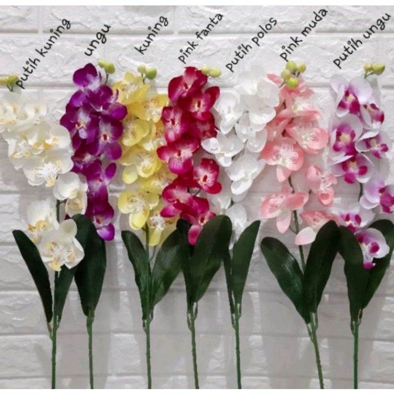 Jual BUNGA ANGGREK SEDANG X1 BAHAN KAIN BUNGA ARTIFICIAL DEKORASI ...