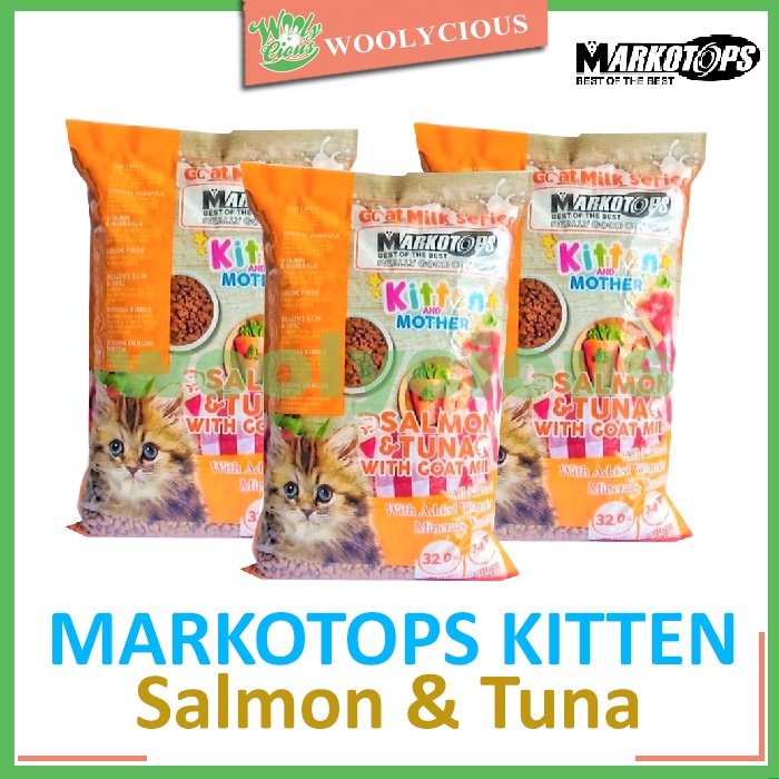 Jual MARKOTOPS Kitten & Mother Makanan Kucing Salmon Tuna Repack 1 KG ...