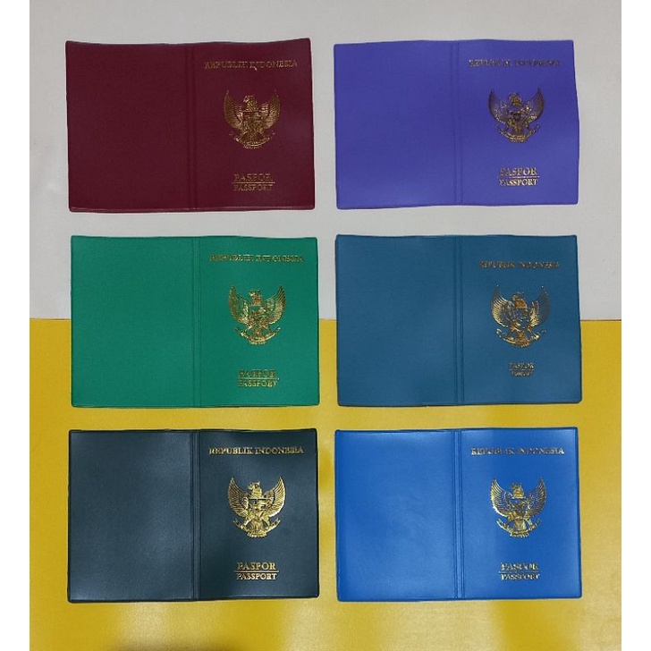 Jual Sampul pasport dompet pasport gambar garuda poli emas dengan 6 ...