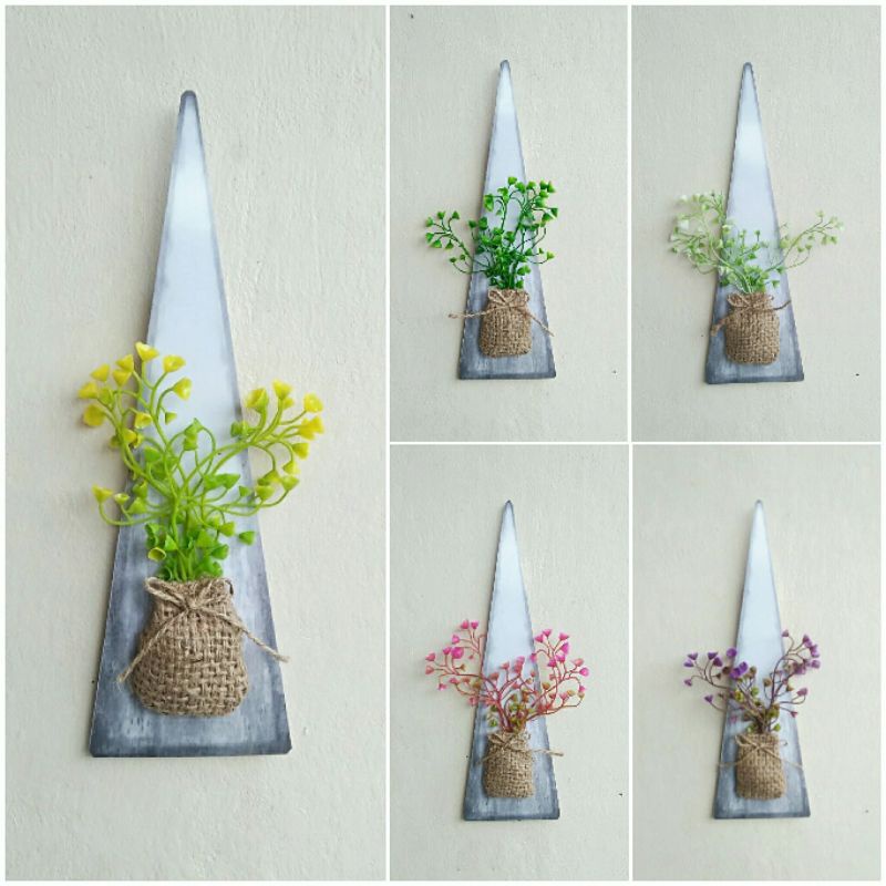 Jual Bunga Kerang Triangle Hiasan Dinding 3D Rumpu Warna Tempel ...