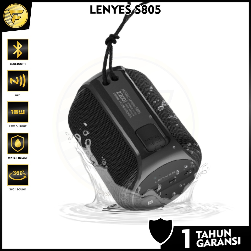Jual LENYES S805 Speaker Bluetooth 15W waterproof ipx6 outdoor wireless TWS & NFC HIFI SOUND ...