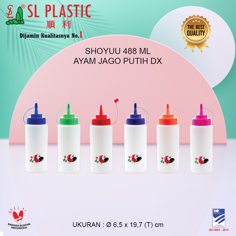 Jual Botol Kecap Saos saus Mayonaise Shoyuu 488ml Ayam Jago Putih SL ...