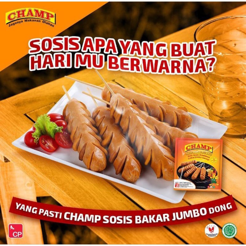 Jual Festive Frozen Food || Champ Sosis Bakar Jumbo 500gr | Shopee ...