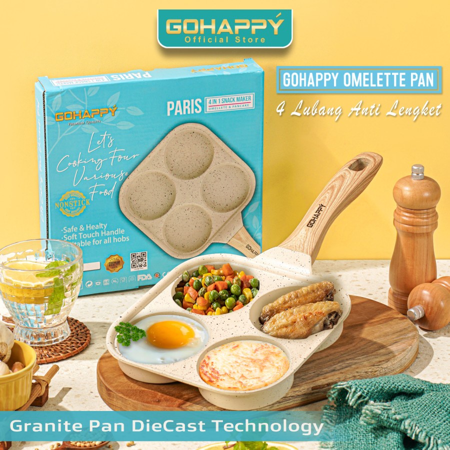 Jual Mayba - Panci Telur Omelette 4 Lubang Cetak Serabi - Penggorengan ...