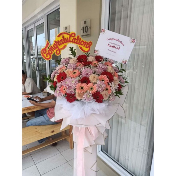 Jual standing flower congratulations bouquet fresh rose gompie pik pik2 ...