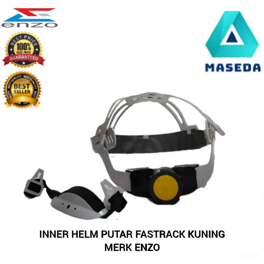 Jual Inner helm Putar Fastrack Kuning, Rangka helm proyek dan tali dagu ...