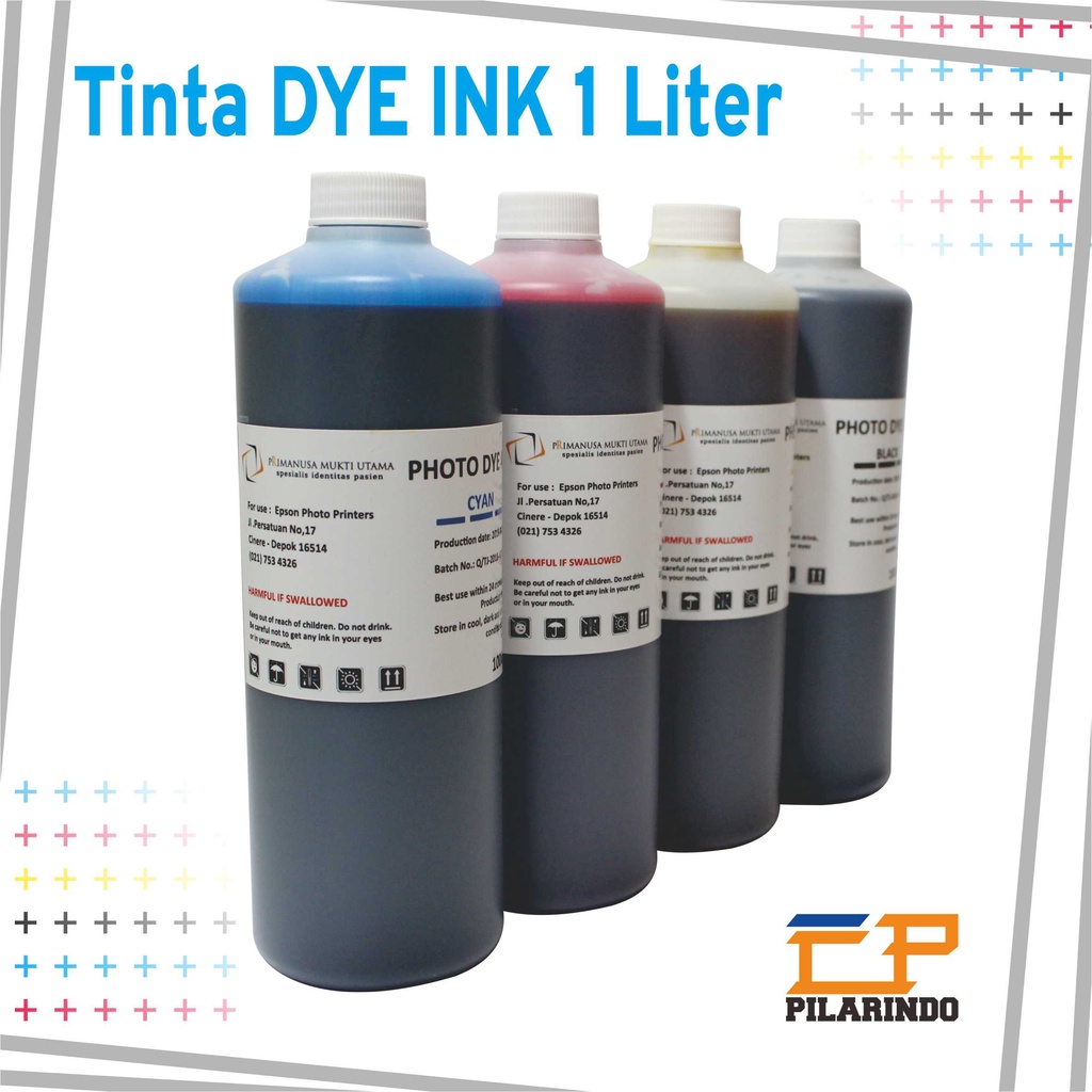 Jual Tinta dye 1 liter / TINTA DYE INK FULL WARNA | Shopee Indonesia