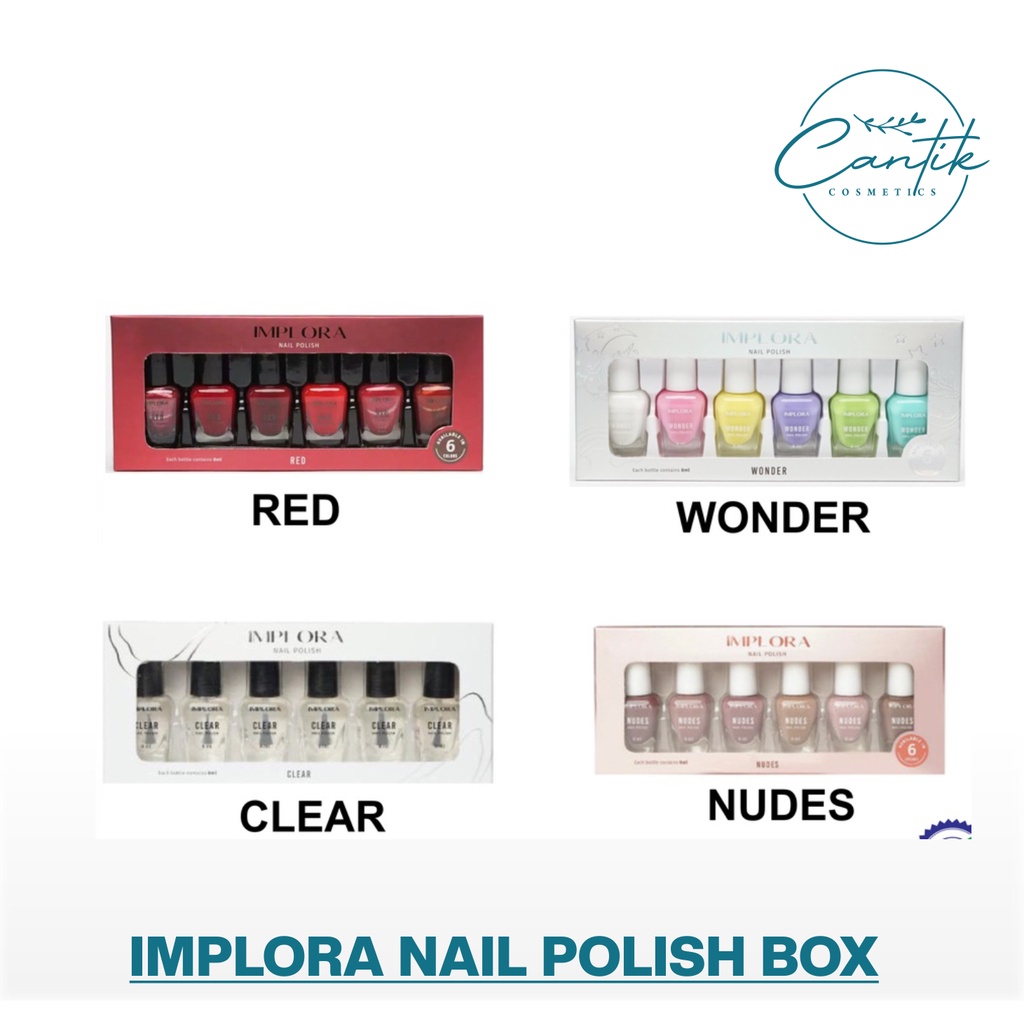 Jual Kutek Implora Nail Polish Nudes l 8ml Original 1Bok Isi 6 Pcs ...