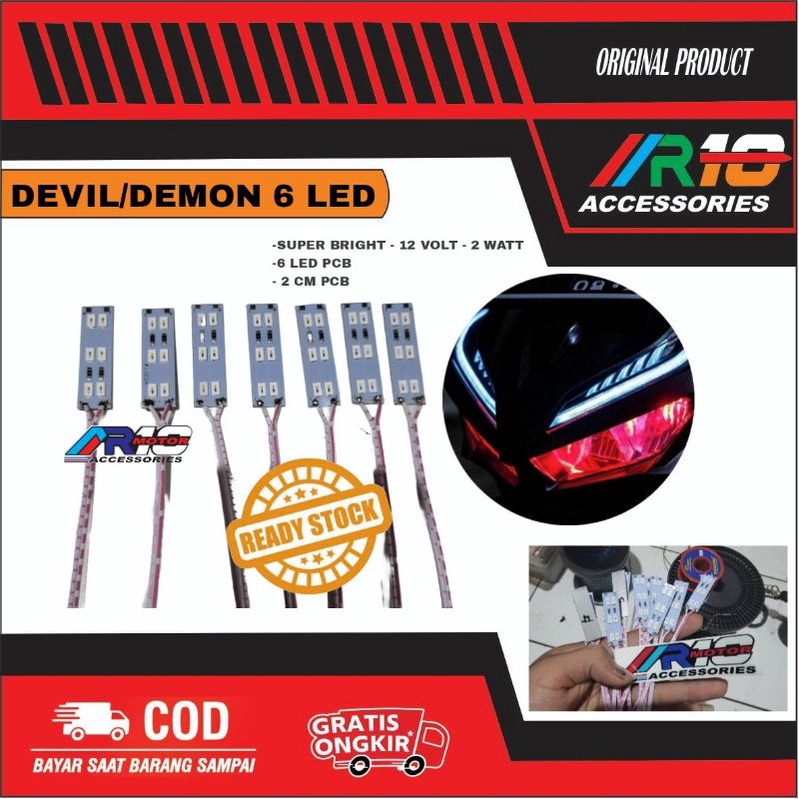 Jual LAMPU DEVIL EYE / LAMPU DEMON 6 LED | Shopee Indonesia