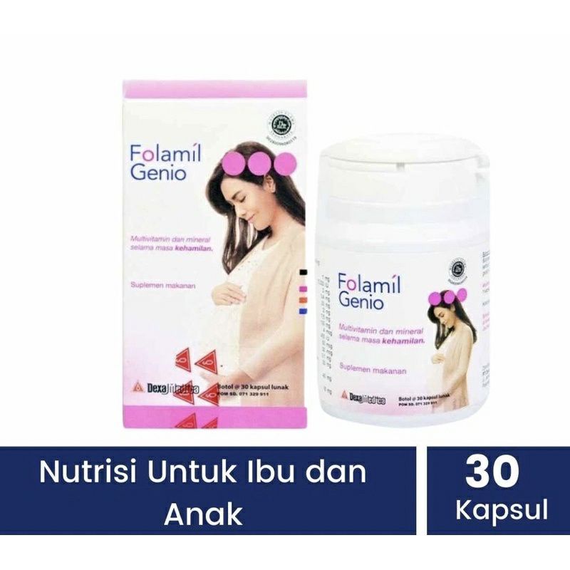 Jual Folamil Genio Botol 30 Kapsul Suplemen Ibu Hamil | Shopee Indonesia