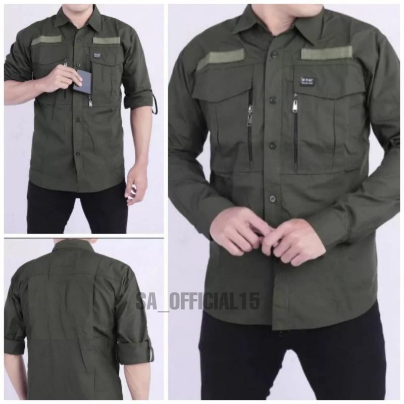 Jual KEMEJA TACTICAL W-TAC LENGAN PANJANG / KEMEJA TACTIC LAPANGAN | Shopee Indonesia