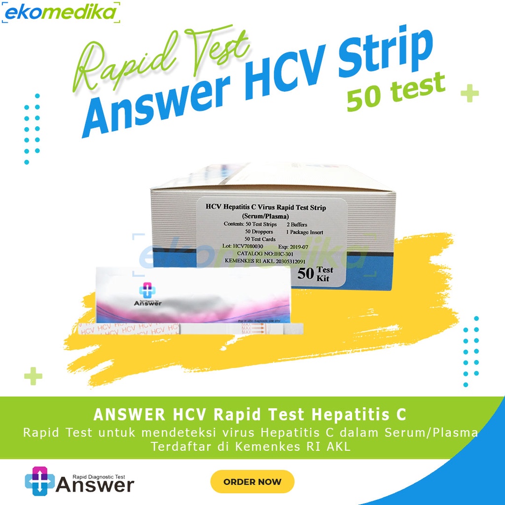 Jual Rapid Test HCV Strip Isi 50 - Hepatitis C Rapid Test - Ala Tes ...