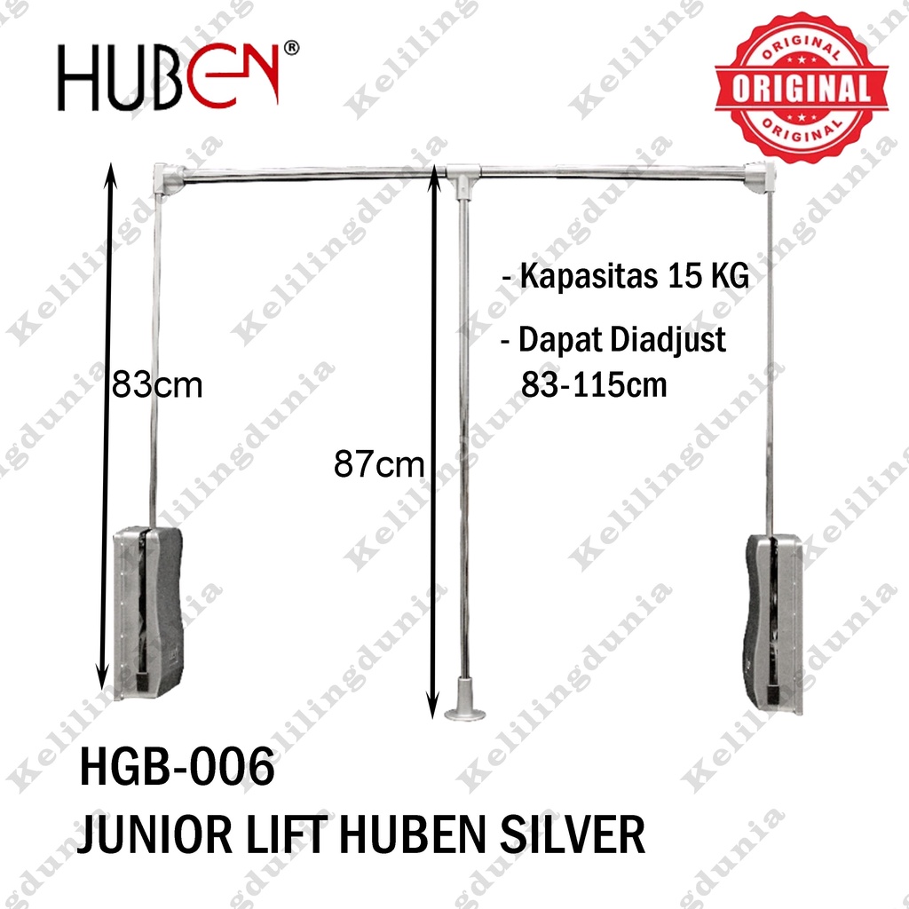 Jual Ambos Lift HUBEN Pulldown 15 kg Wardrobe Lifter Gantungan Baju ...