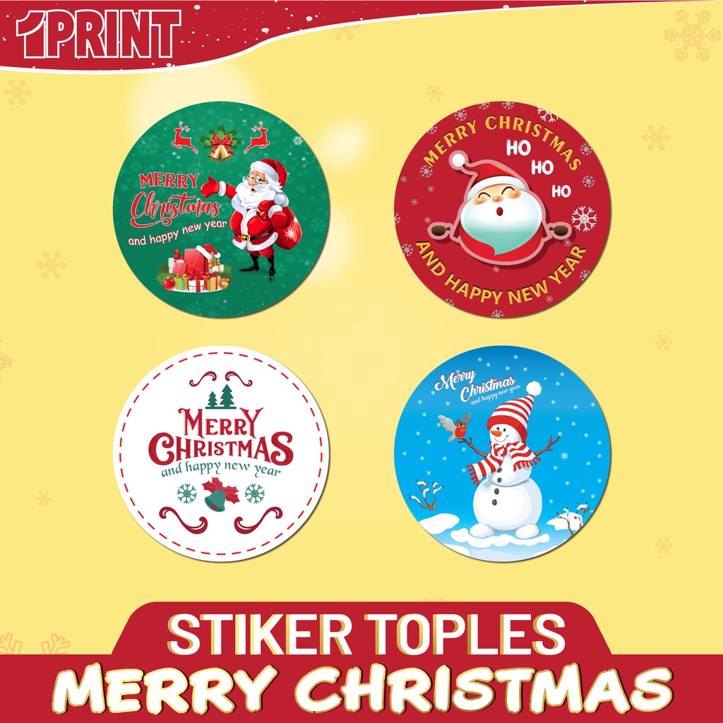 Jual Stiker Toples Natal Merry Christmas | Sticker Toples | Sticker ...