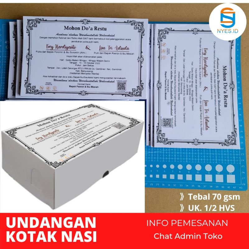Jual Undangan tempel kotak nasi / tonkokan | Shopee Indonesia