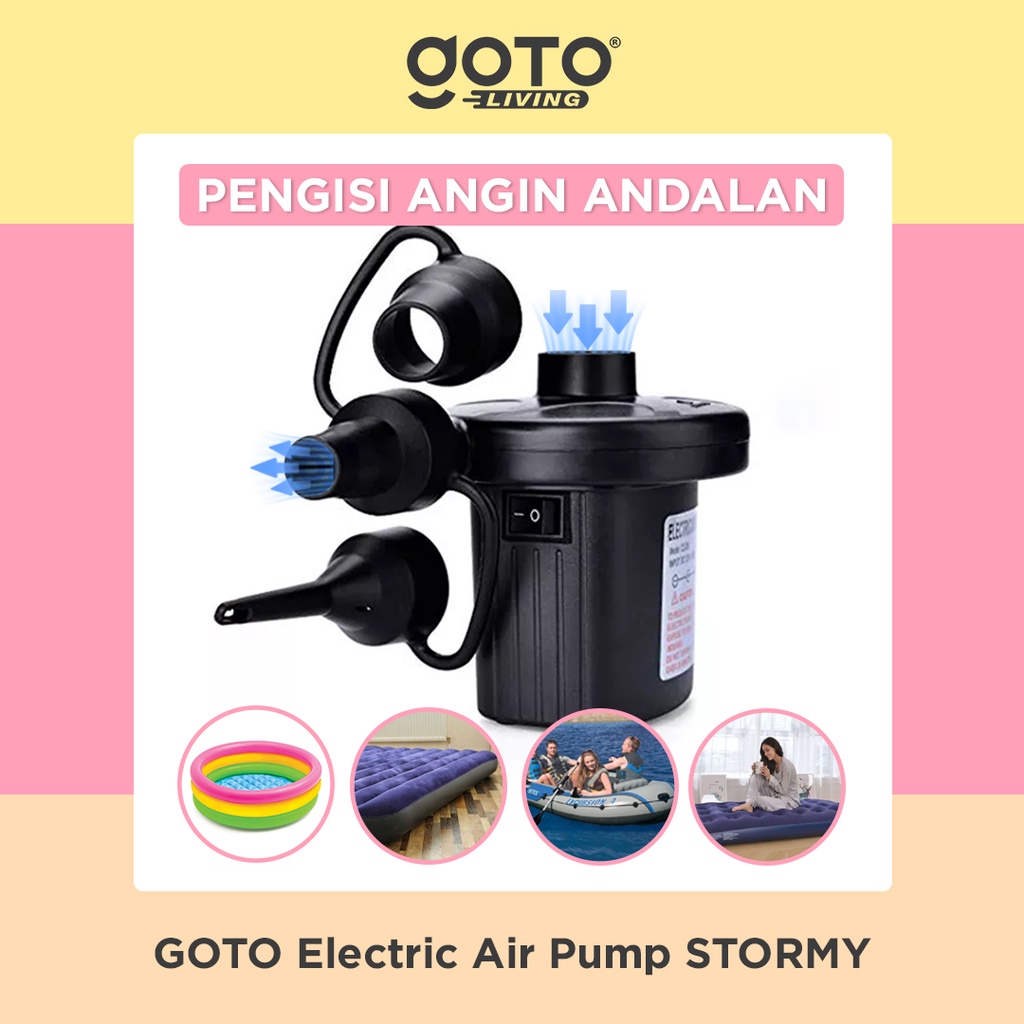 Jual Goto Stormy Pompa Angin Listrik Kolam Renang Kasur Elektrik Air Pump | Shopee Indonesia