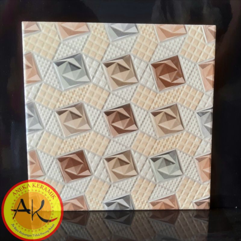 Jual Keramik Lantai Kasar Teras/Kamar Mandi Motif Timbul 25x25 Altis ...
