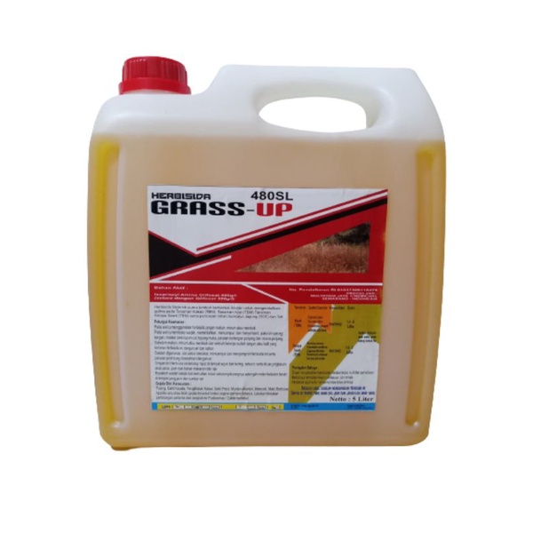 Jual Herbisida Glifosat GRASS-UP 480SL 5Liter Obat Racun Rumput ...