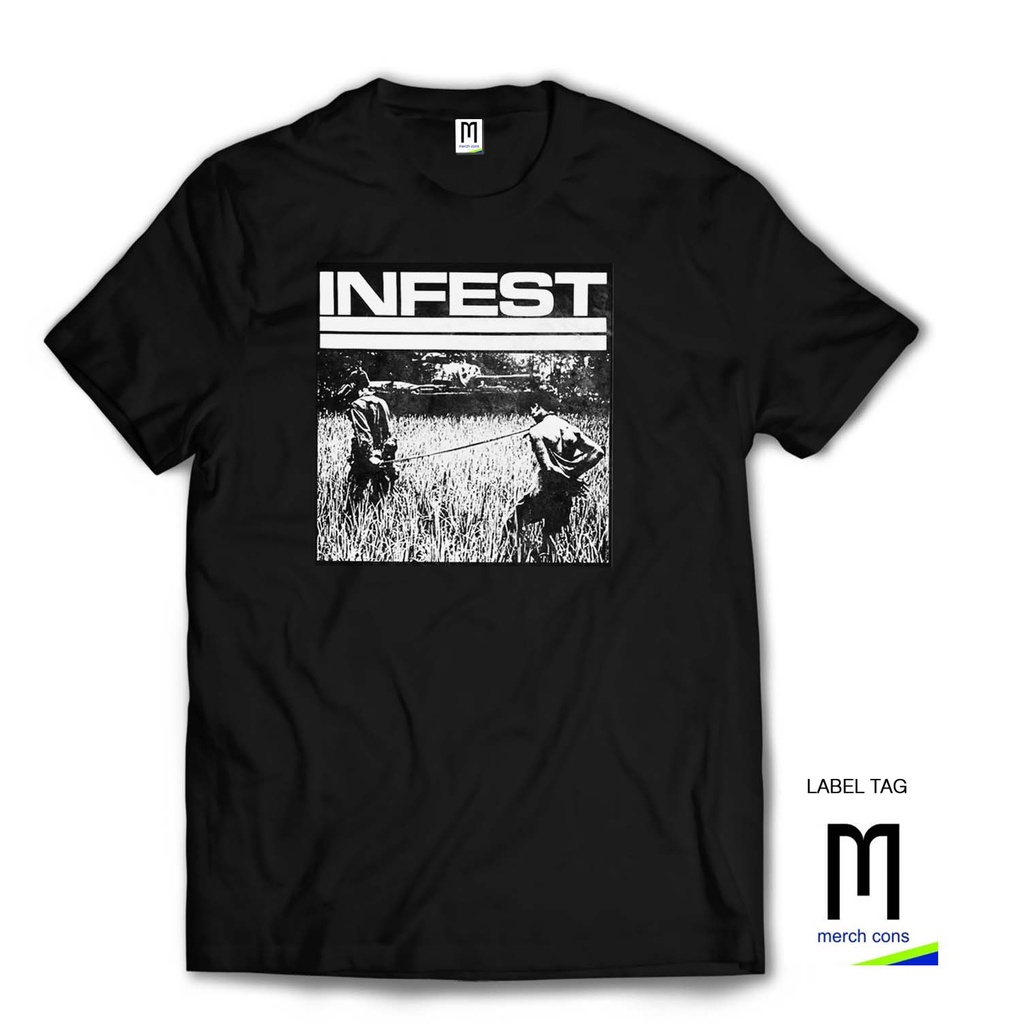Jual INFEST HARDCORE T-Shirt band / tag merchcons - Hitam | Shopee ...