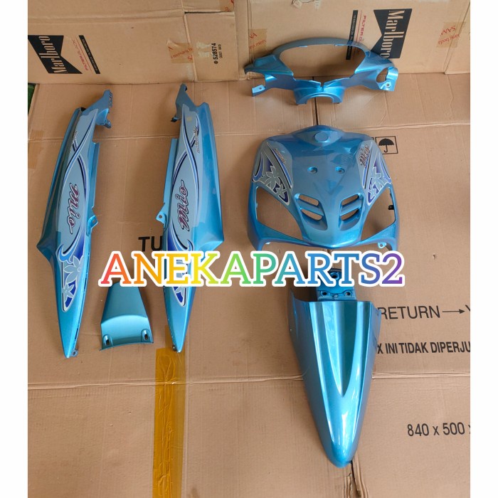 Jual body halus full set mio sporty biru telor asin plus striping ...