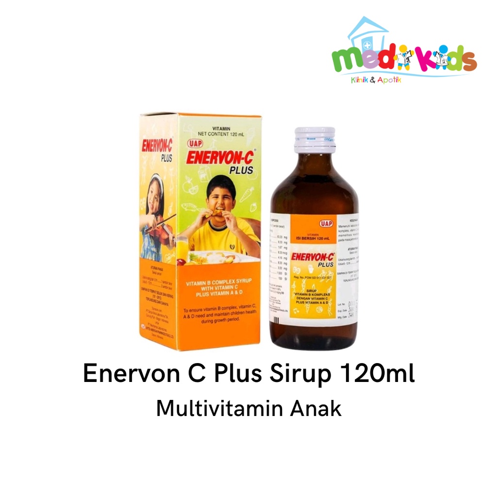Jual Enervon C Plus Sirup 120 ml Vitamin C Anak | Shopee Indonesia