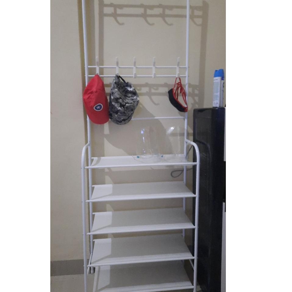 Jual Stand Hanger Rak Gantungan Baju Rak Sepatu Tas Topi Rak Serbaguna ...