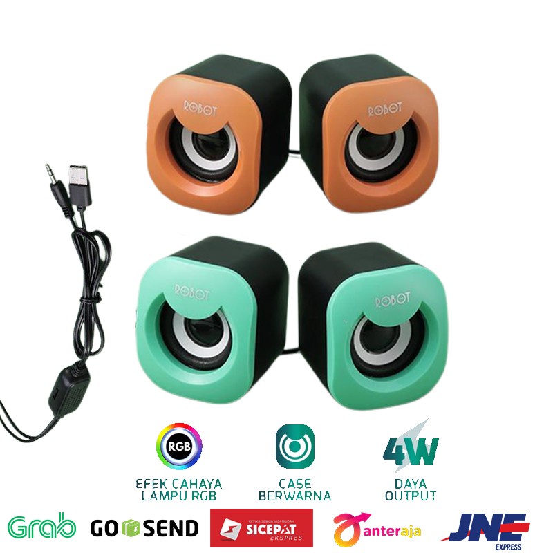 Jual Robot RS180 Speaker Multimedia USB Speaker RGB 4W | Shopee Indonesia
