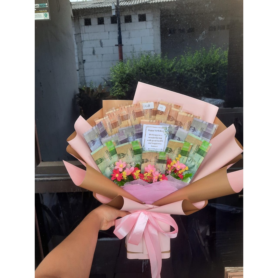 Jual standing money Uk Small & Medium max isi 350K / buketwisudajkt ...