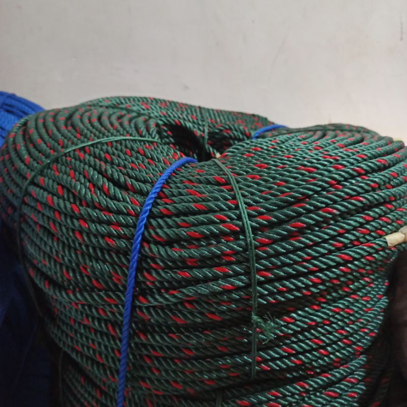 Jual Tali tambang Pe ukuran 6mm per meter, warna hijau army, tali ikat ...