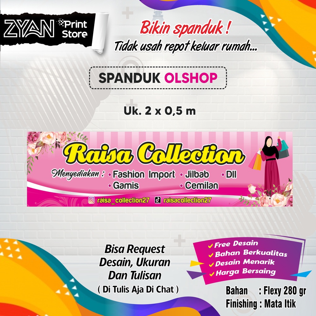 Jual SPANDUK BANNER OLSHOP | Shopee Indonesia