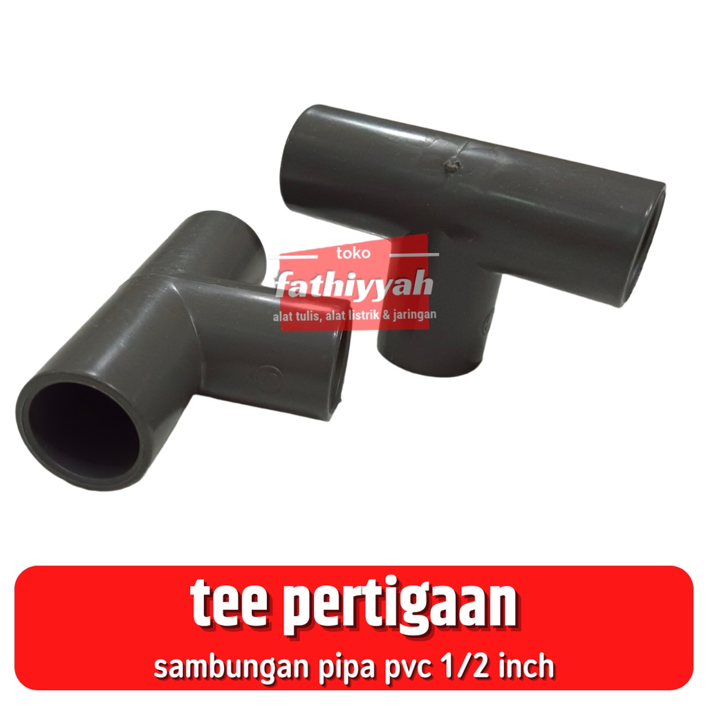 Jual tee T pertigaan sambungan pipa pvc paralon 1/2 inch | Shopee Indonesia