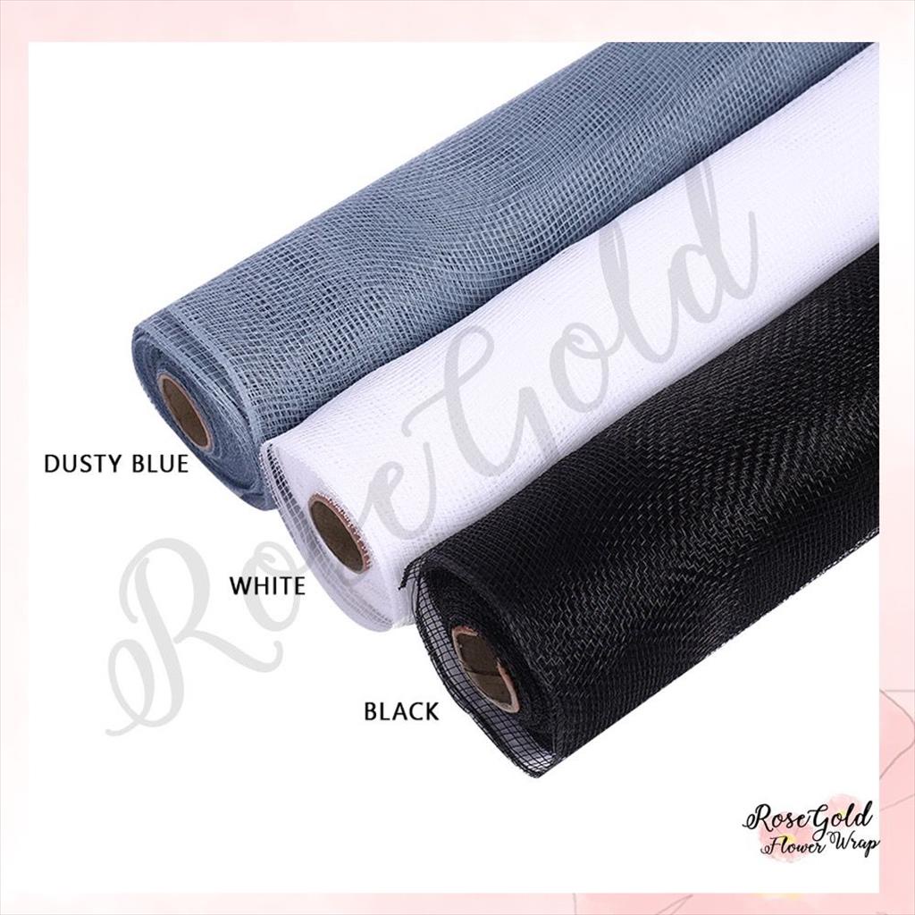 Jual [50 x 50 CM] Square Grid Design Flower Wrapping Mesh / Polynet ...