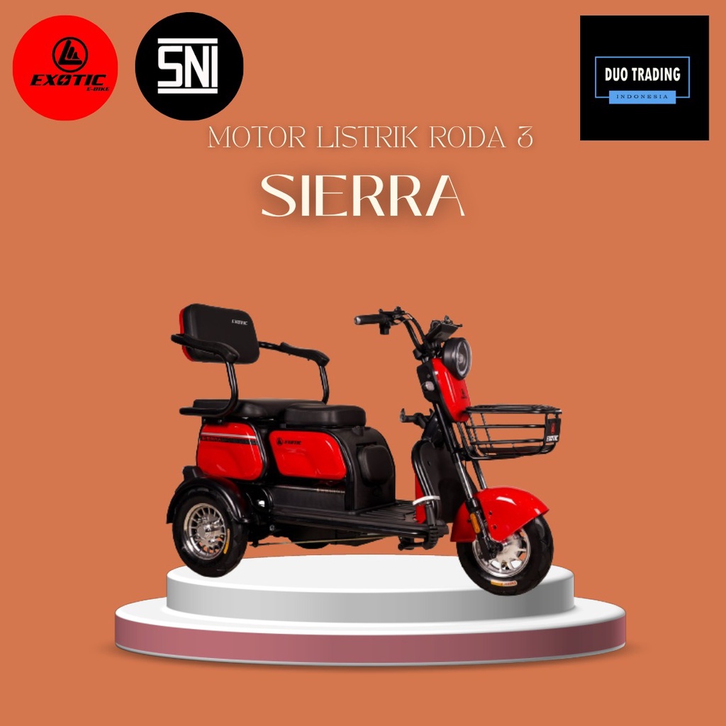 Jual Motor Listrik Roda 3 sierra By Pacific bergaransi | Shopee Indonesia