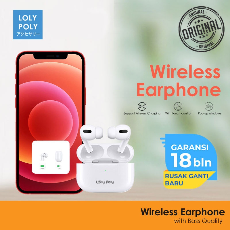 Jual LOLYPOLY Earphone Wireless PRO With Bass Quality 184 | Shopee ...