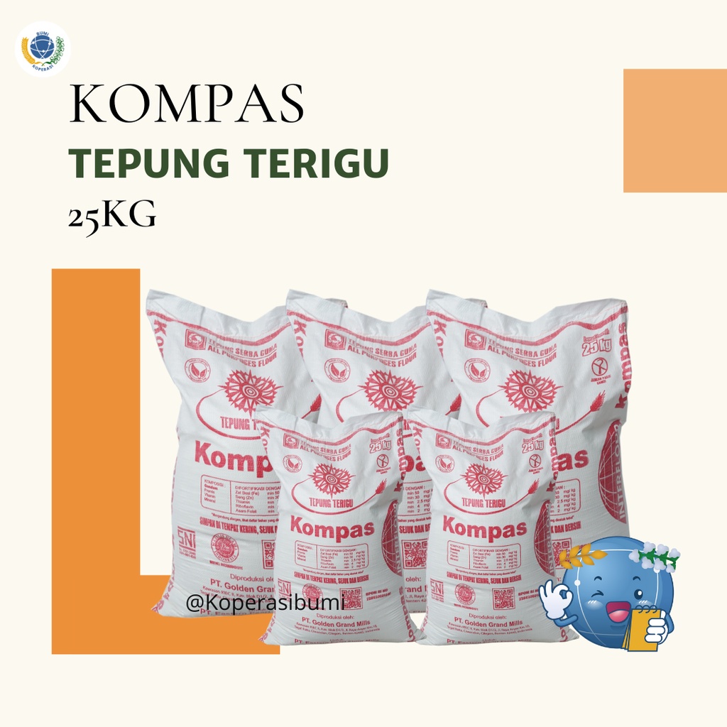 Jual Tepung Terigu Eastern Kompas 25kg | Shopee Indonesia