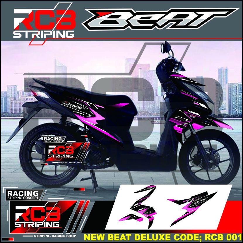 Jual Sticker Striping Variasi Beat Deluxe / Street Semi Fullbody Stiker ...