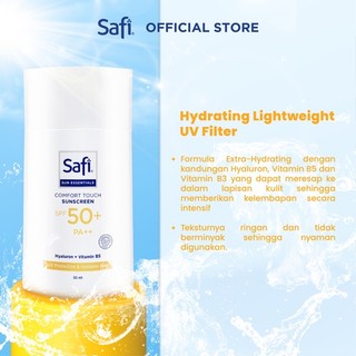 Jual Safi Sun Essential Comfort Touch SunScreen SPF50 30ml | Shopee ...