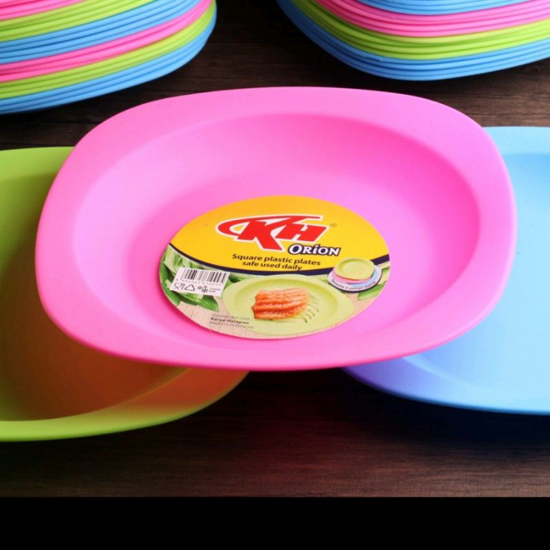 Jual PIRING PLASTIK/PLASTIK TEBAL/PIRING MAKAN/PIRING MERK KH | Shopee ...