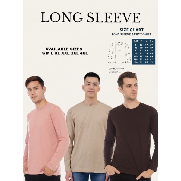 Jual KAOS POLOS UNISEX LENGAN PANJANG (LONG SLEEVE) COMBED 30s : Khaki ...