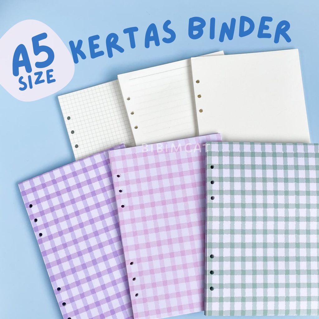 Jual (A5 Size) Kertas Binder File Organizer Ukuran A5 6 Ring | Shopee ...