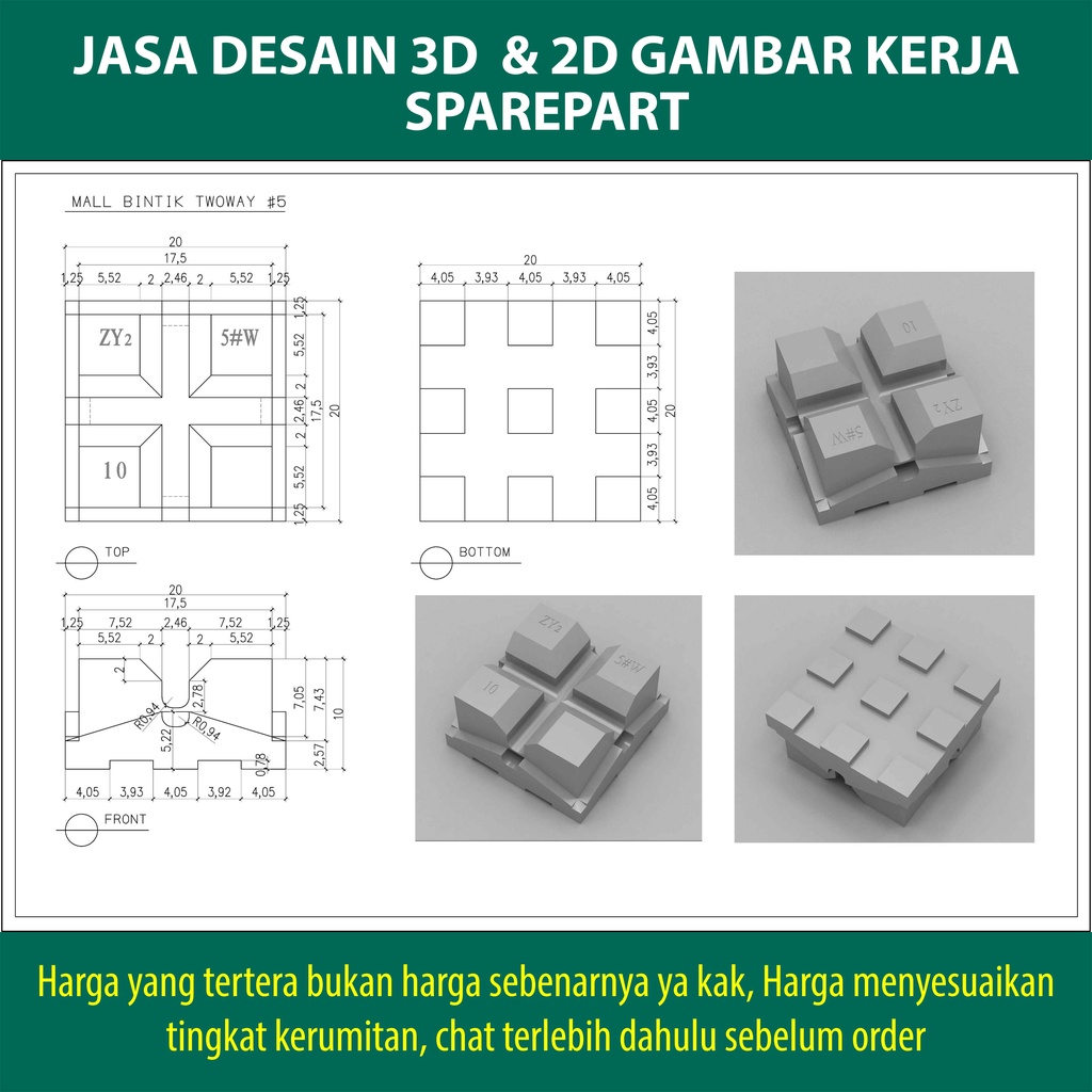 Jual Jasa desain 3d & gambar kerja sparepart | Shopee Indonesia
