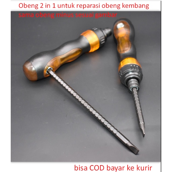 Jual Obeng 2 in 1 untuk reparasi obeng kembang sama obeng minus sesuai ...
