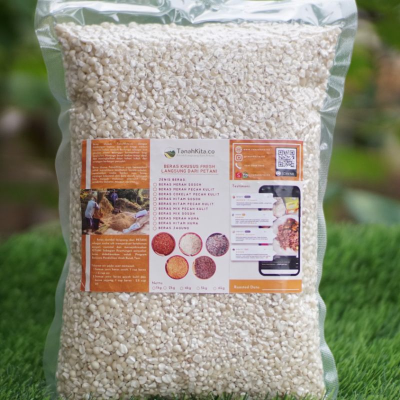 Jual Beras Hanjeli FRESH langsung dari Petani (1kg vacuum) I Jali Jali ...