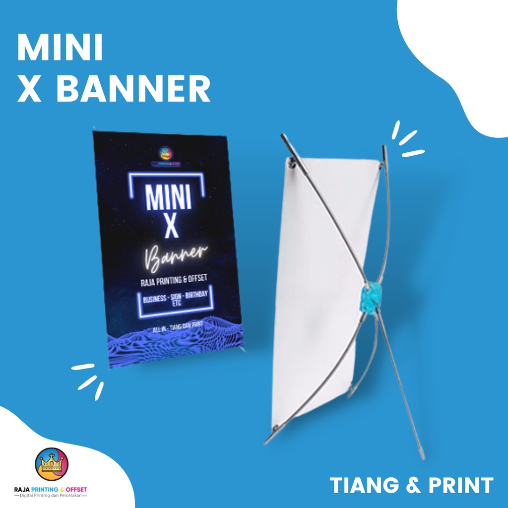 Jual Mini X Banner Paket (Tiang dan Banner) 40x25cm | Shopee Indonesia