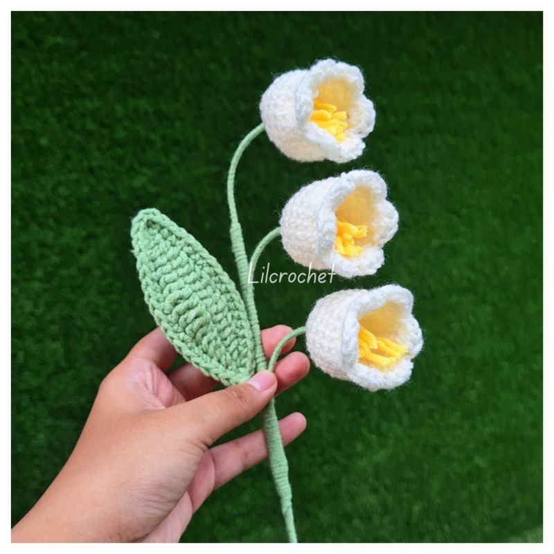 Jual Amigurumi Bunga Lily of The Valley bunga rajut artificial untuk ...